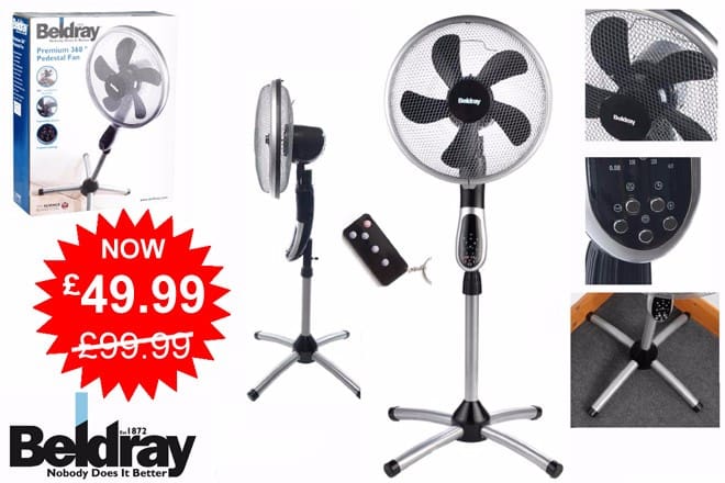 Luxury High Performance Beldray 360 Degree Pedestal Fan – Stay Cool ...